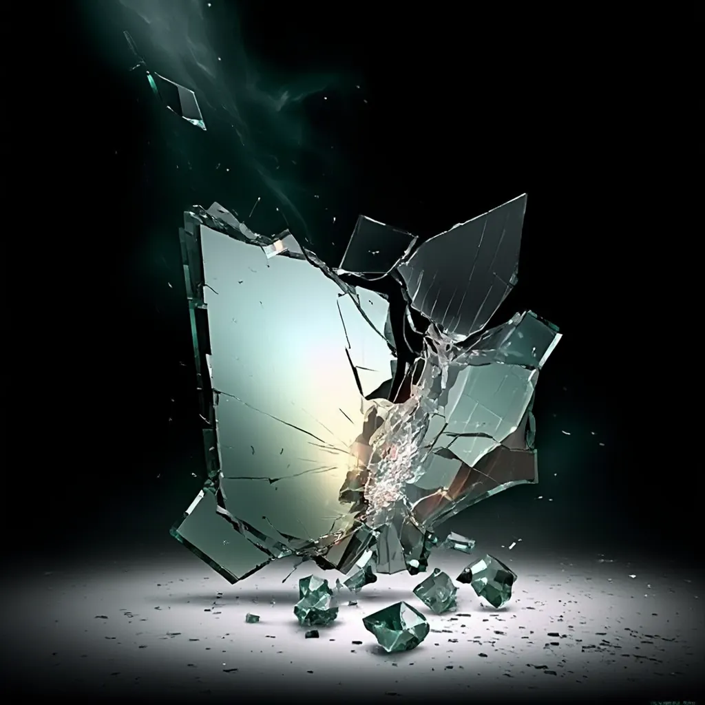 Shattered Glass Explosion shattered glass broken glass AI Image ...