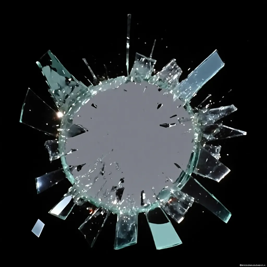 Shattered Glass Circle broken glass shattered glass AI Image Generated ...