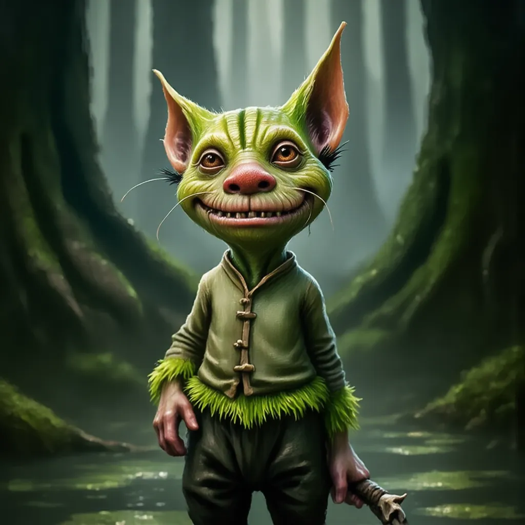Cat-Faced Forest Sprite fantasy creature goblin AI Image Generated by ...