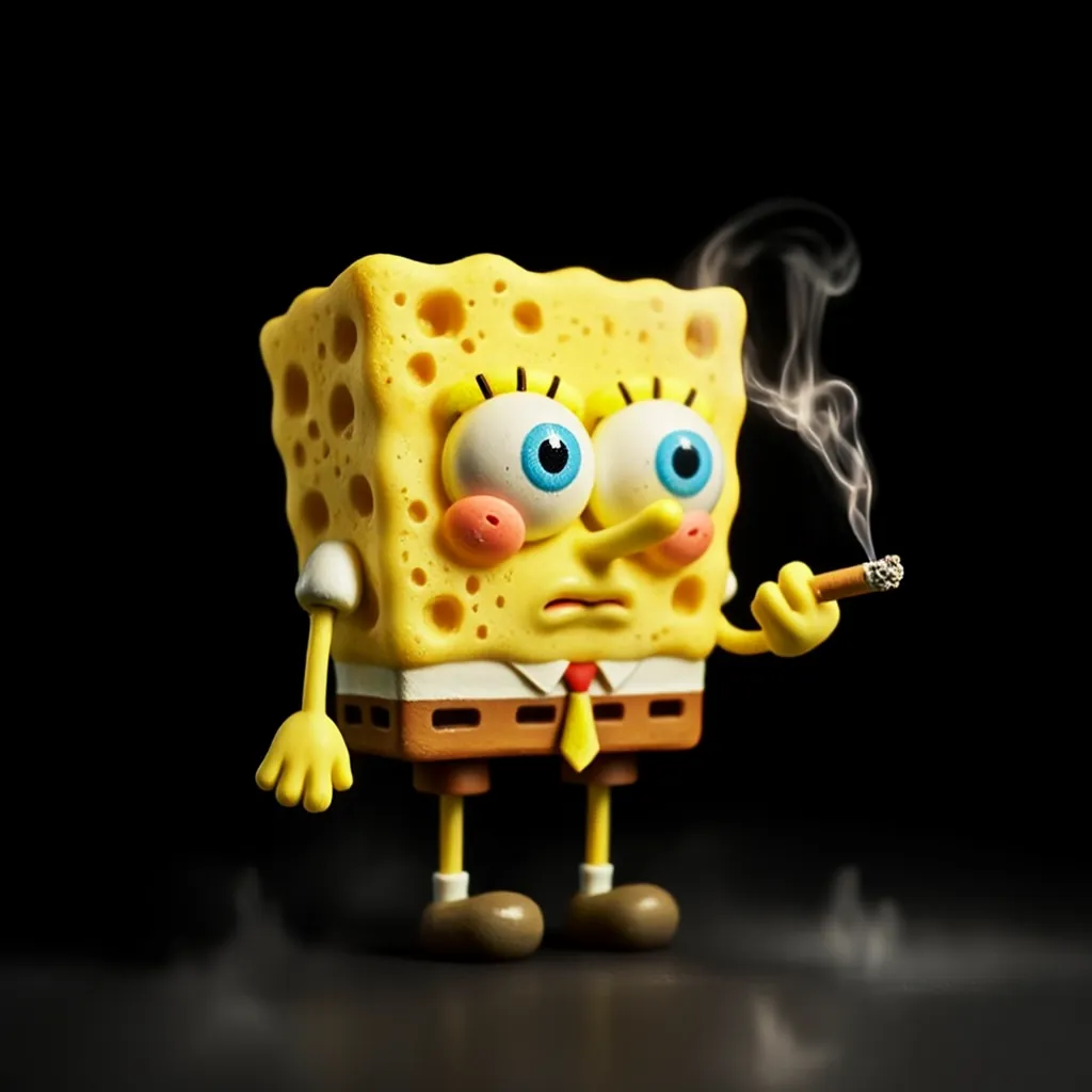 Spongebob Smoking spongebob squarepants smoking AI Image Generated by ...